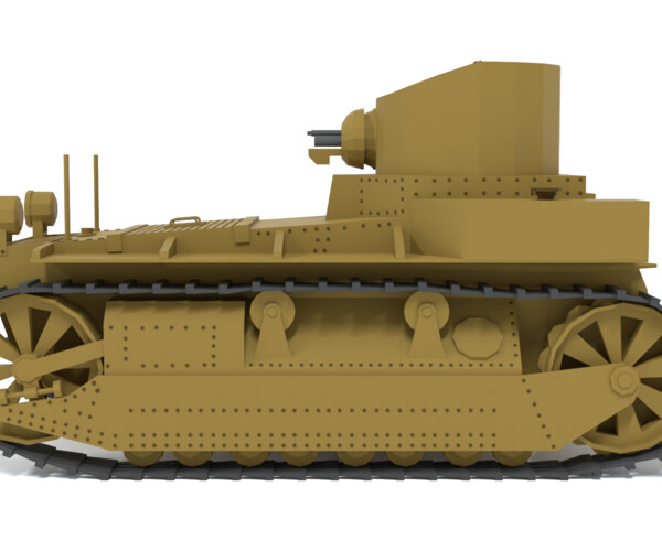 ArtStation - Cartoon T1E1 Cunningham Light Tank | Game Assets