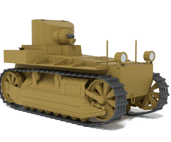 ArtStation - Cartoon T1E1 Cunningham Light Tank | Game Assets