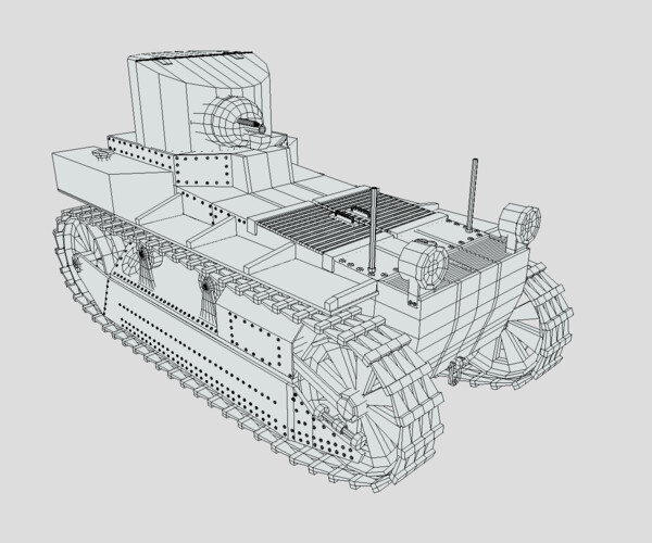 ArtStation - Cartoon T1E1 Cunningham Light Tank | Game Assets