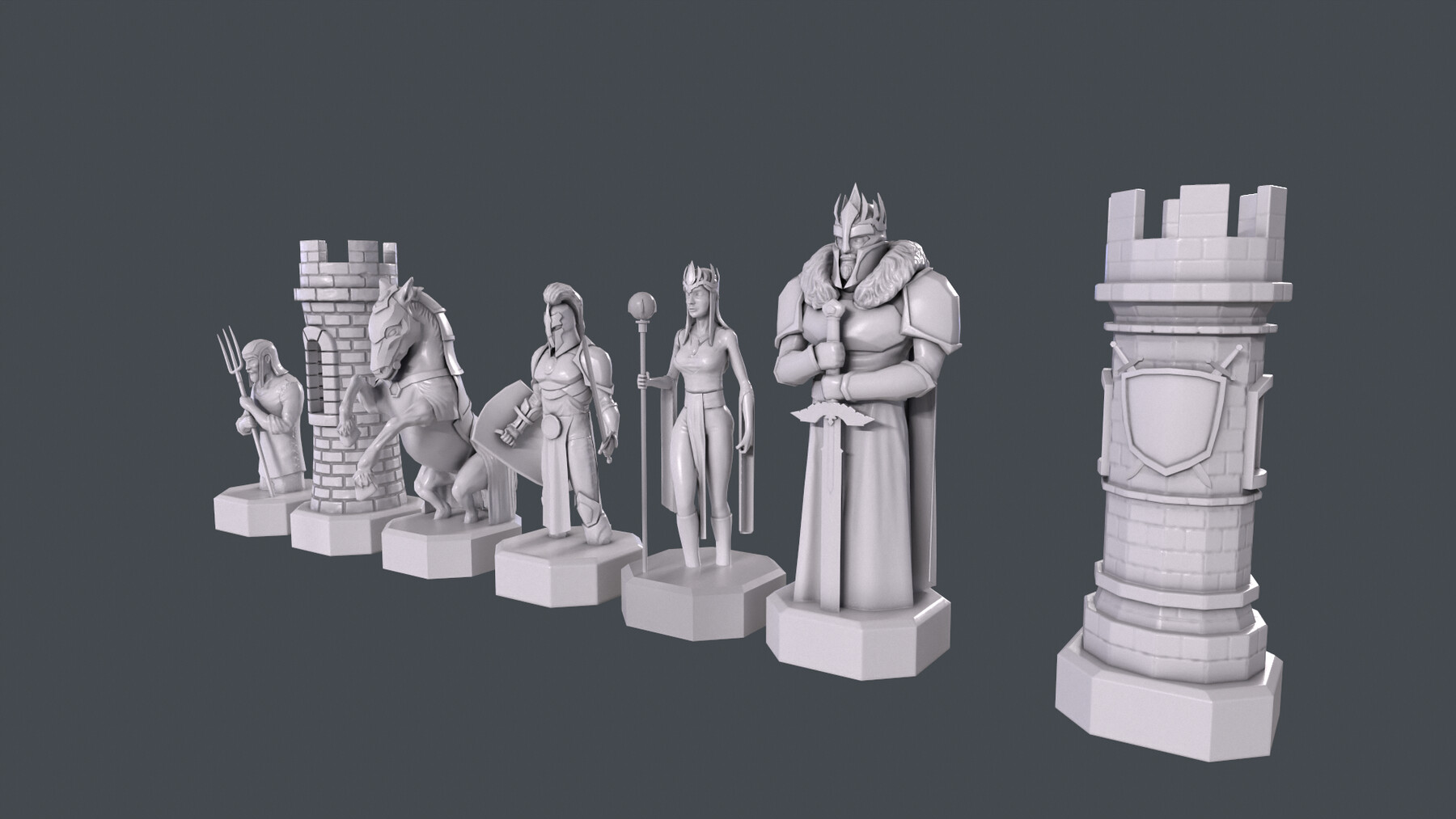 ArtStation - Chess game ready 3d models | Game Assets