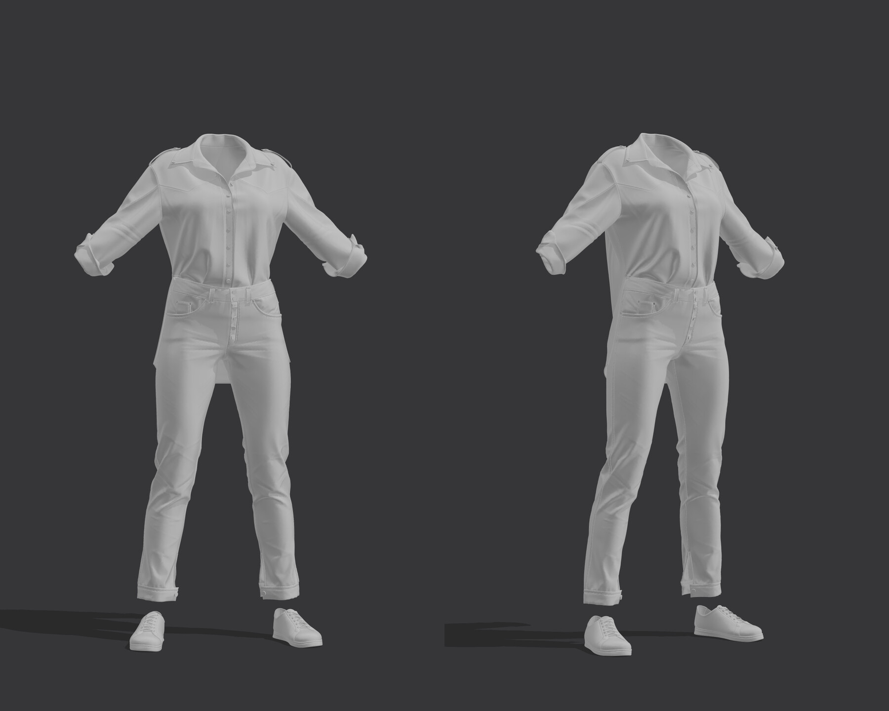 ArtStation - Denim outfit 2. Marvelous Designer/Clo3d project + OBJ ...