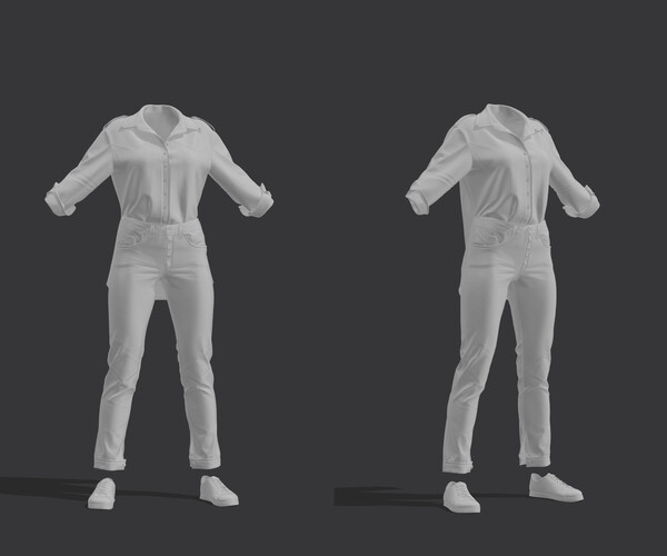 ArtStation - Denim outfit 2. Marvelous Designer/Clo3d project + OBJ ...