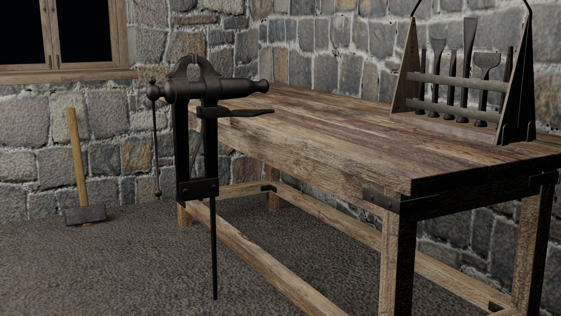 ArtStation - Blacksmith Tools and Equipment | Game Assets