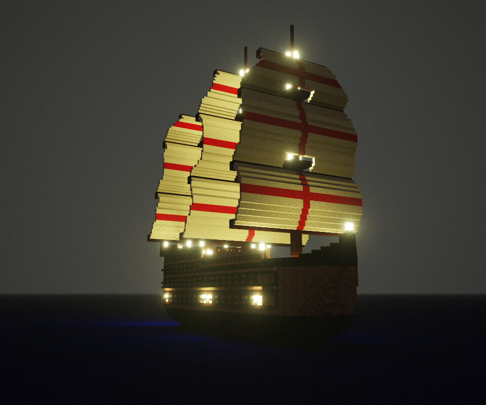 ArtStation - voxel ship | Game Assets