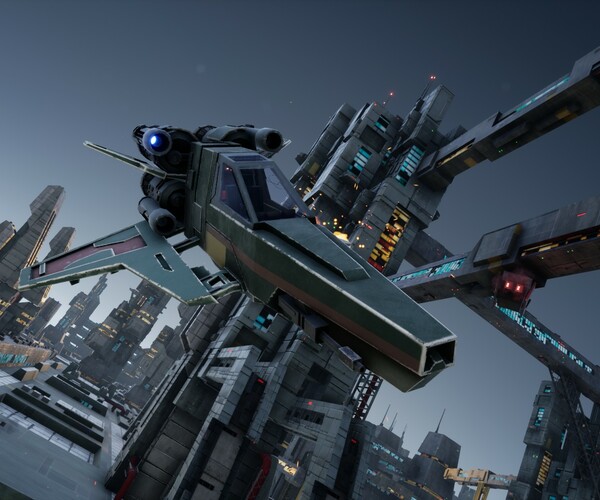 ArtStation - Amazing Sci-Fi Environment and Flying UE4 | Game Assets