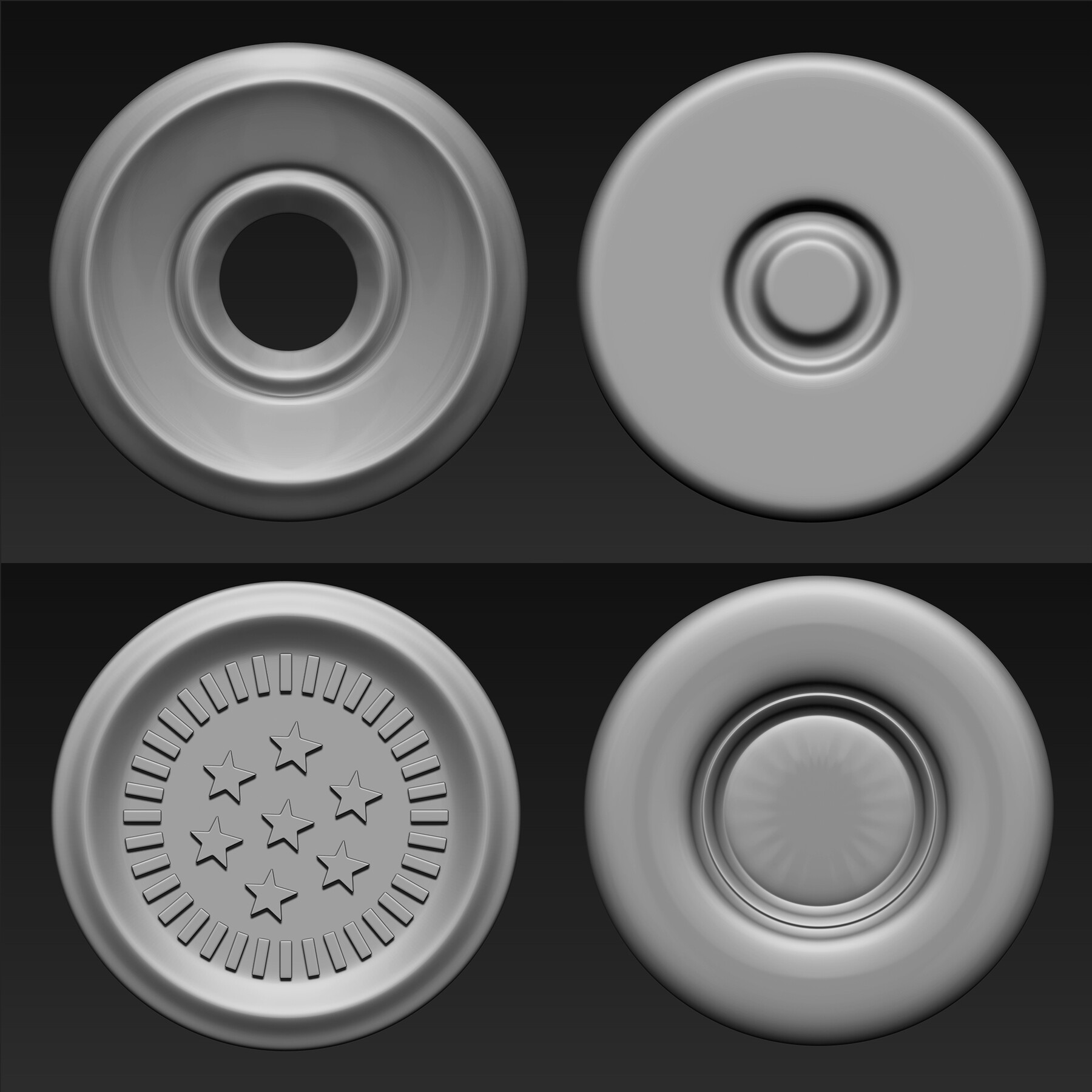 ArtStation - Buttons Collection IMM Brush Pack (30 in One) | Brushes