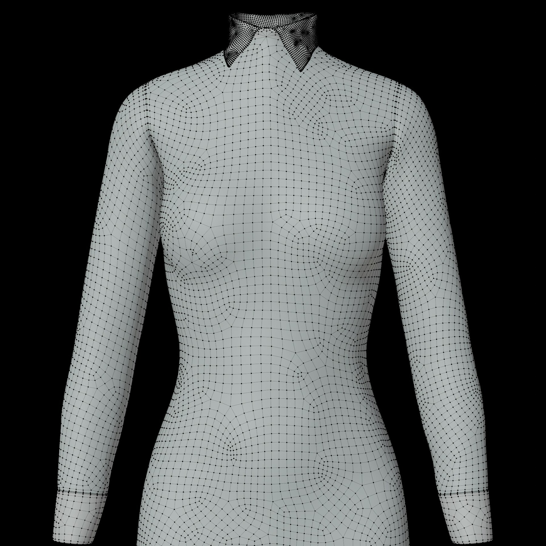 ArtStation - Female Collar Dress - 3D clothing | Resources