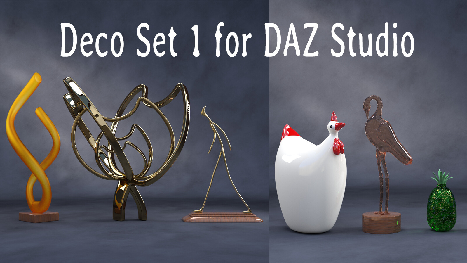 ArtStation - Deco Set 1 for DAZ Studio | Resources
