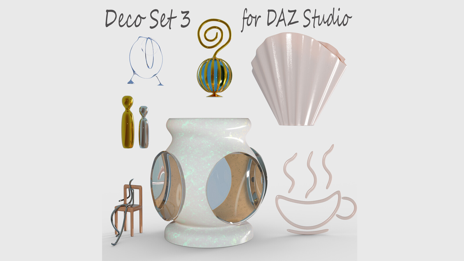 ArtStation - Deco Set 3 for DAZ Studio | Resources