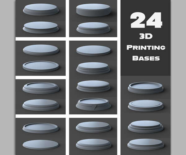 ArtStation - 24x 3D Printing Bases V.1 | Brushes