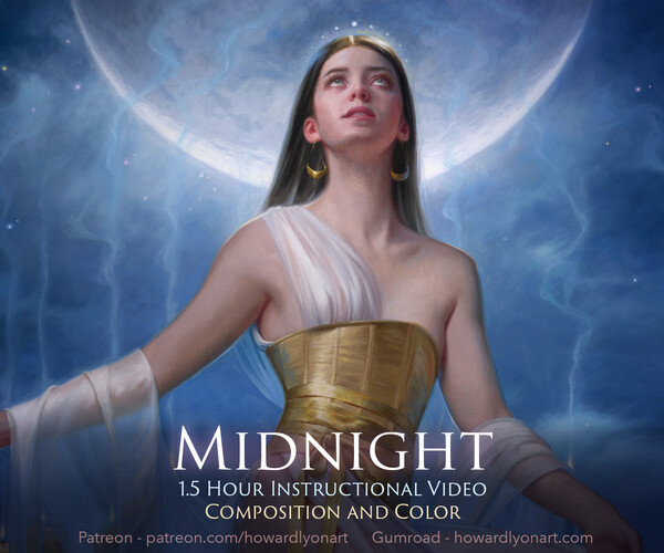 ArtStation - Midnight - Oil painting tutorial | Tutorials