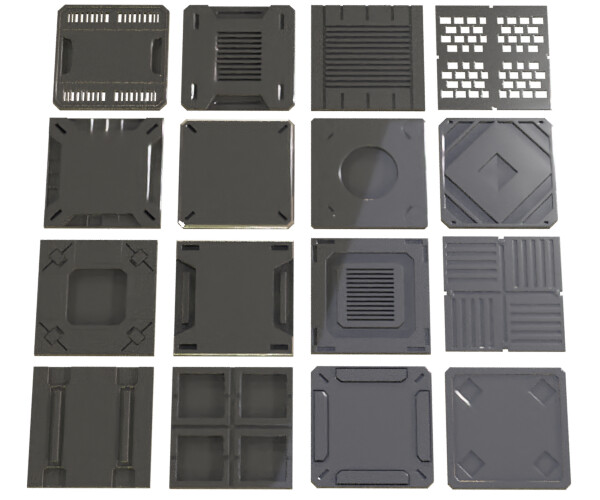 ArtStation - Sci-Fi Tileset Pack #1 ( 16 Tiles ) | Game Assets