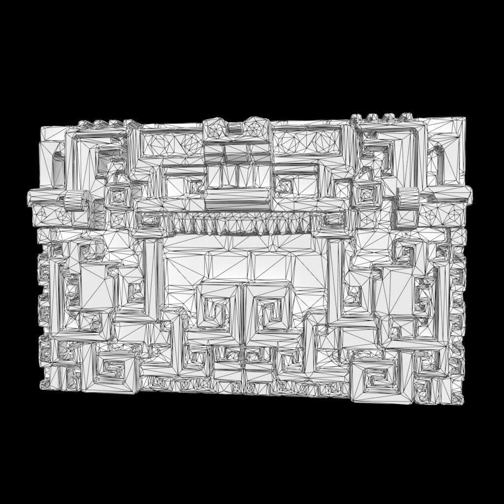 ArtStation - Low poly Mayan Inca Aztec Wall Modular Pack Mossy 210616 ...