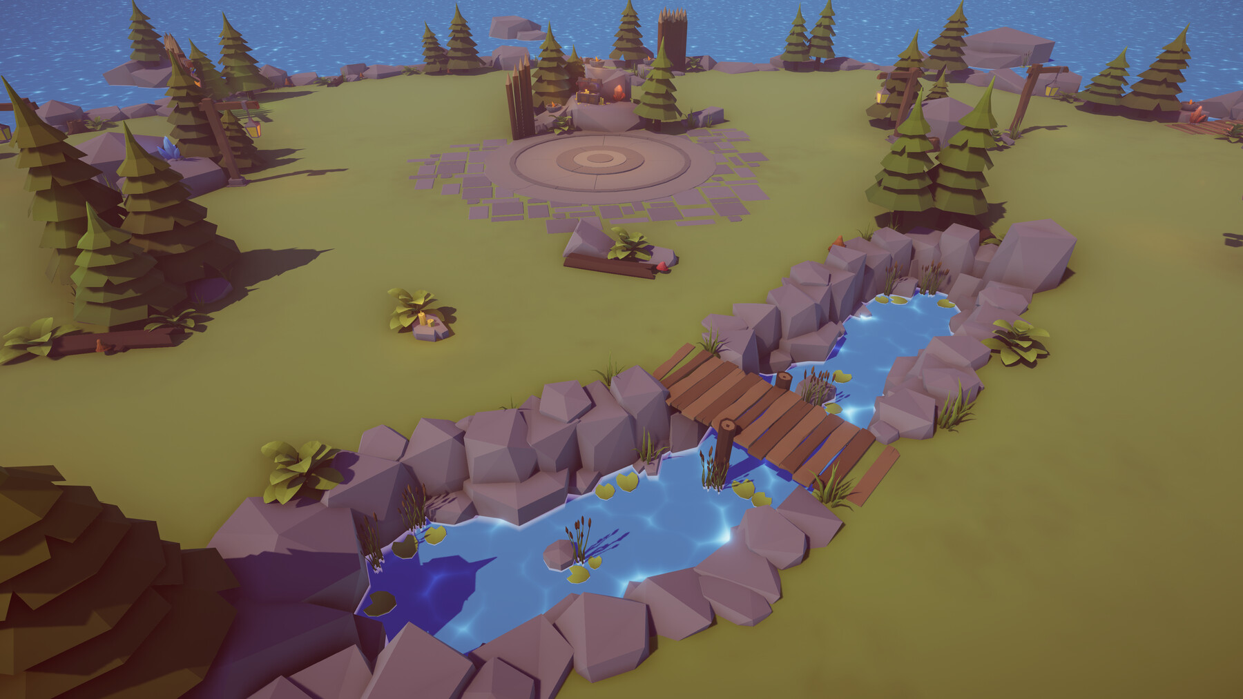 ArtStation - Low Poly Fantasy Arena - Asset for Unity 3D, Map and Models | Game Assets