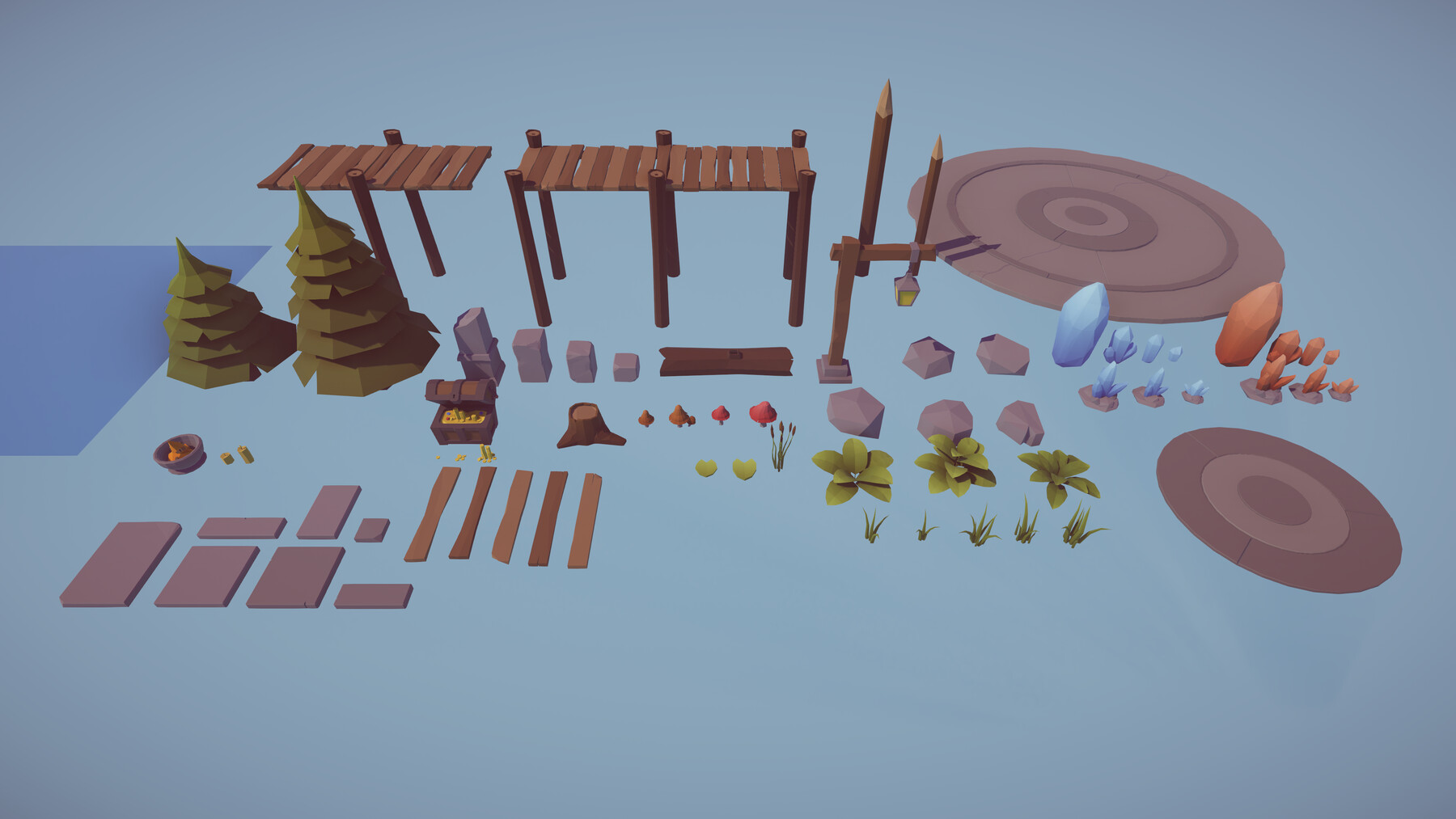 Oleh Lila - Low Poly Fantasy Arena - Asset for Unity 3D, Map and Models