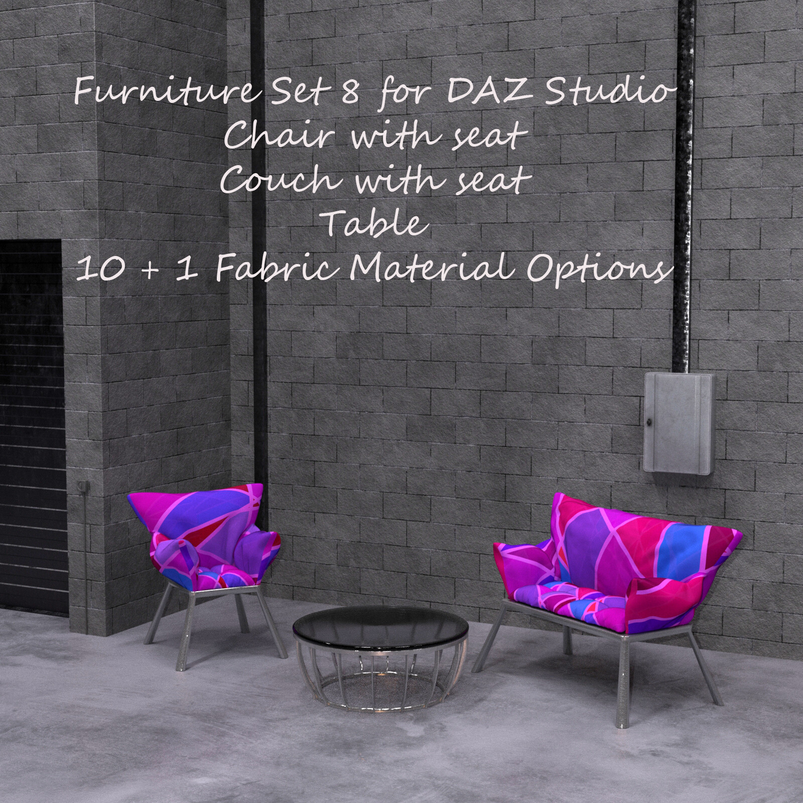 ArtStation - Furniture Set 8 for DAZ Studio | Resources