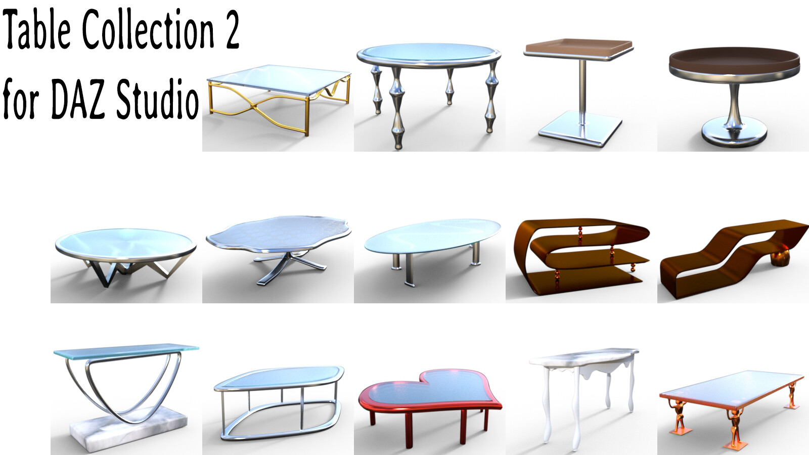 ArtStation - Table Collection 2 for DAZ Studio | Resources