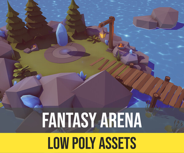 ArtStation - Low Poly Fantasy Arena - Asset for Unity 3D, Map and Models | Game Assets