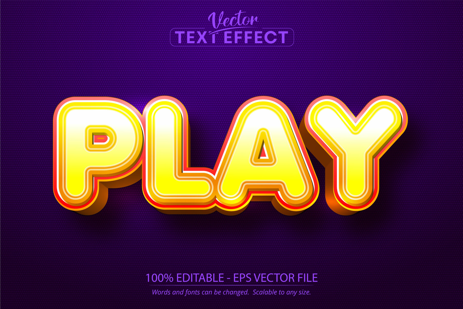 ArtStation - Play text, cartoon style editable text effect | Artworks