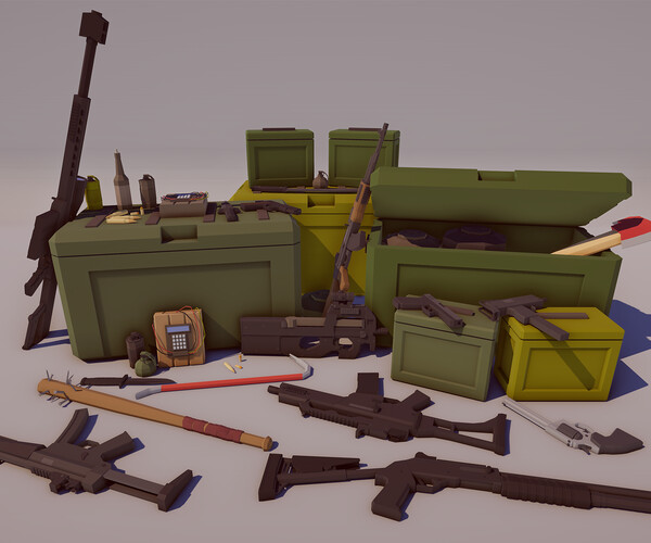 Artstation Low Poly Asset Bundle 3d Pack For Unity And Unreal