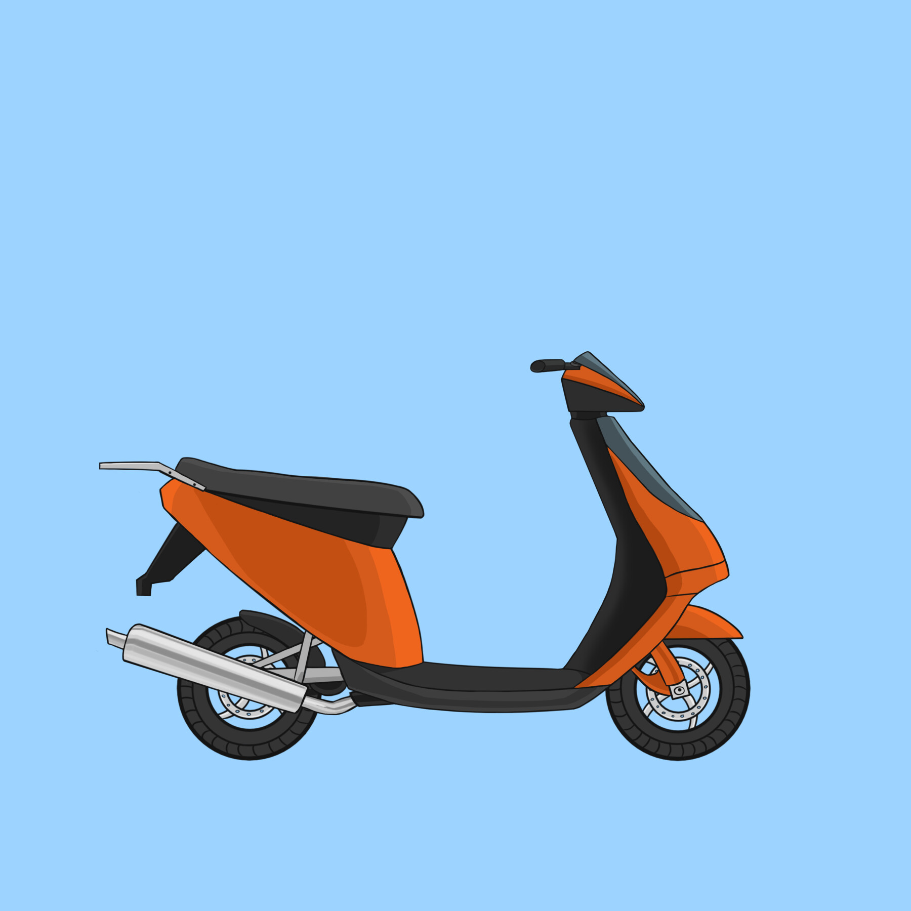 ArtStation - Cartoon Scooter motorbike sticker | Artworks