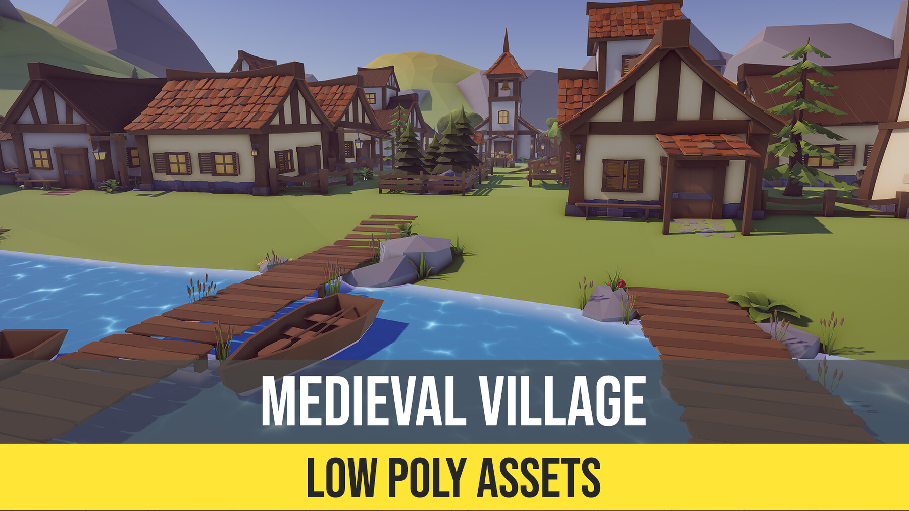 JustCreate - Unity & Unreal Engine 3D Assets - Low Poly Medieval Village - Asset for Unity 3D ...