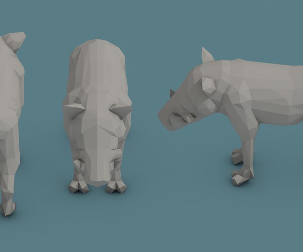 ArtStation - Low Poly Animal Isometric Icon Pack 01 | Game Assets