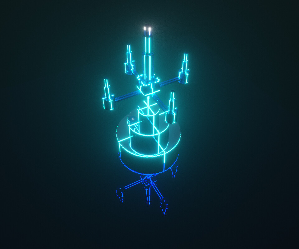 ArtStation - 3d voxel lighthouse in dark | Game Assets