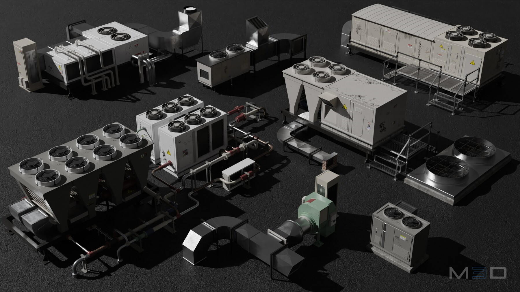 ArtStation - Rooftop Props Collections | Game Assets