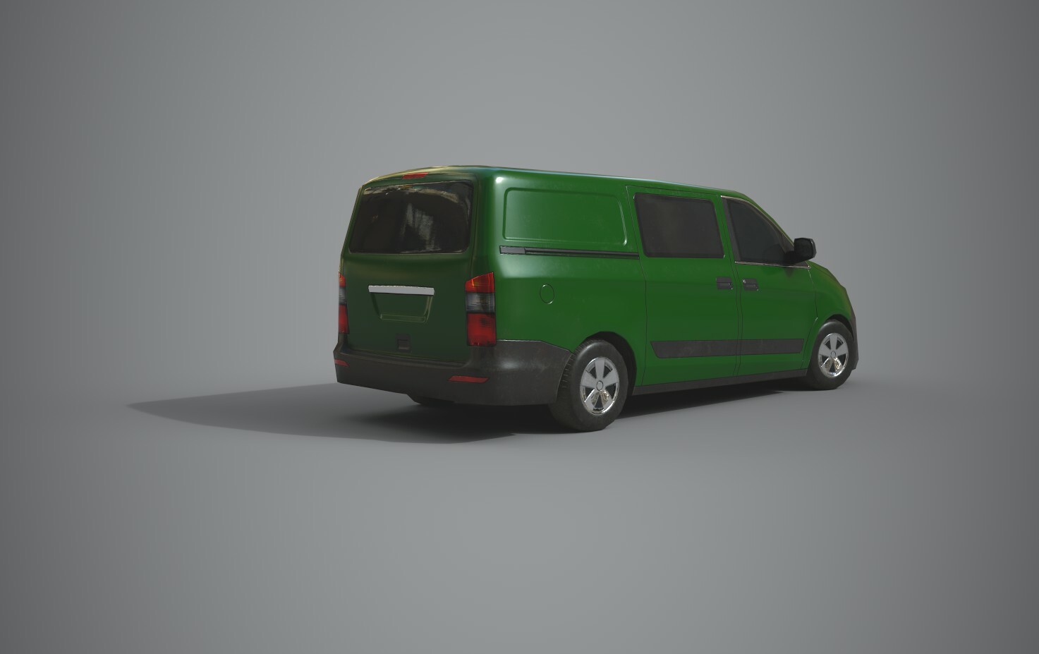 ArtStation - Generic Minivan Green | Game Assets