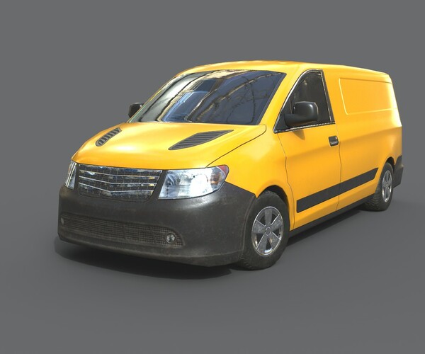 ArtStation - Generic Minivan Yellow | Game Assets
