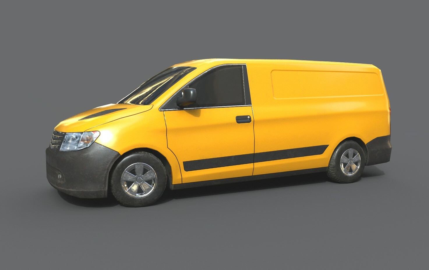 ArtStation - Generic Minivan Yellow | Game Assets