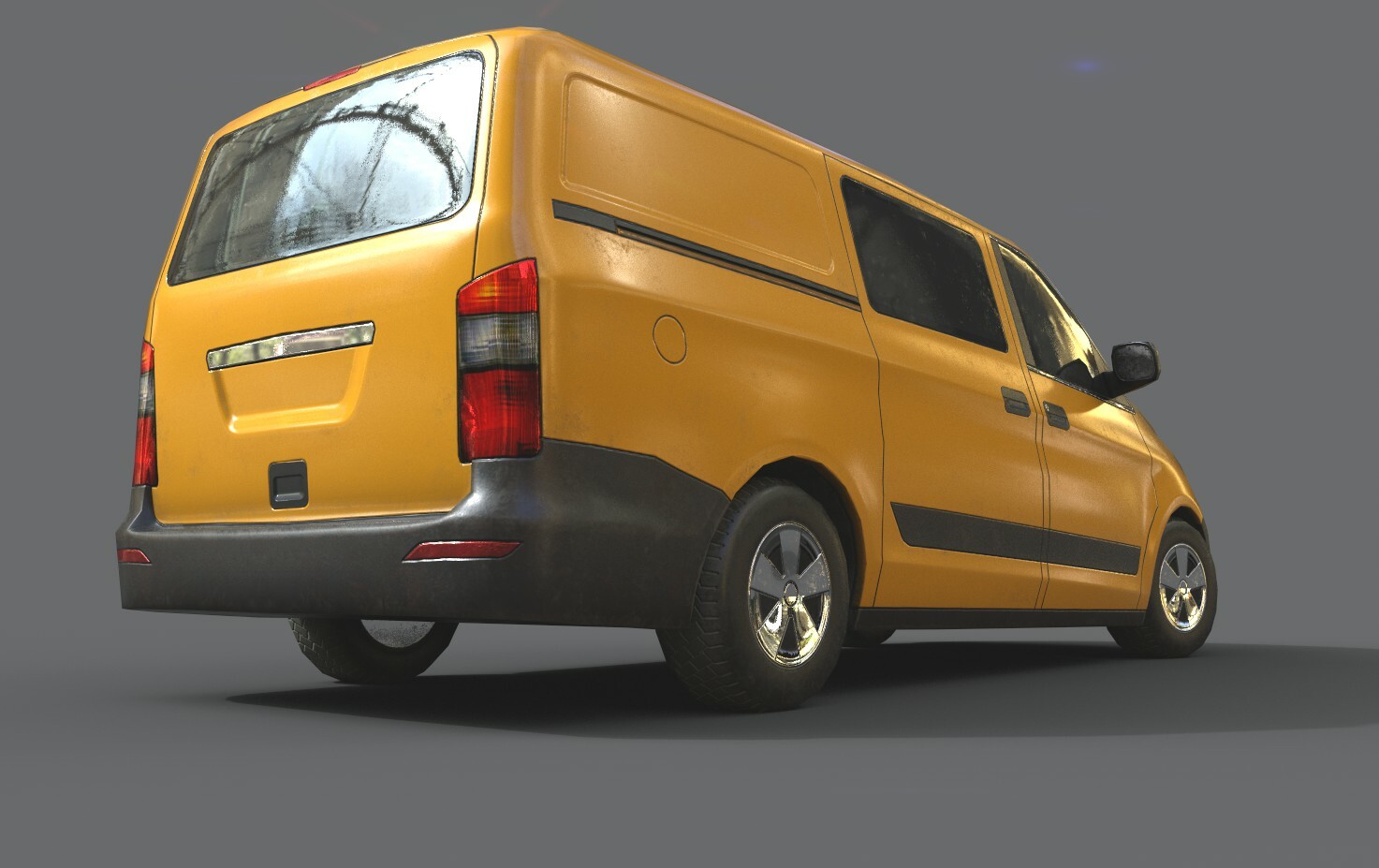 ArtStation - Generic Minivan Yellow | Game Assets
