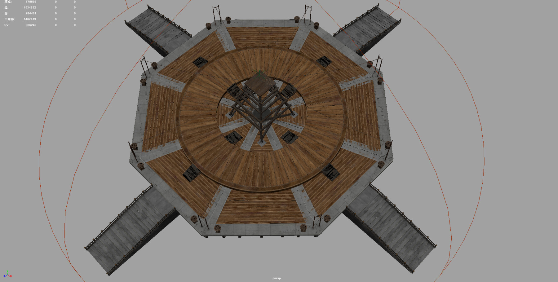 ArtStation - Chinese style ancient architecture Sacrifice table ...