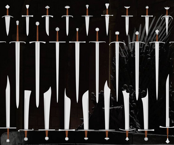 ArtStation - Medieval mega weapon kit bash pack series - Vol 1 - Swords ...