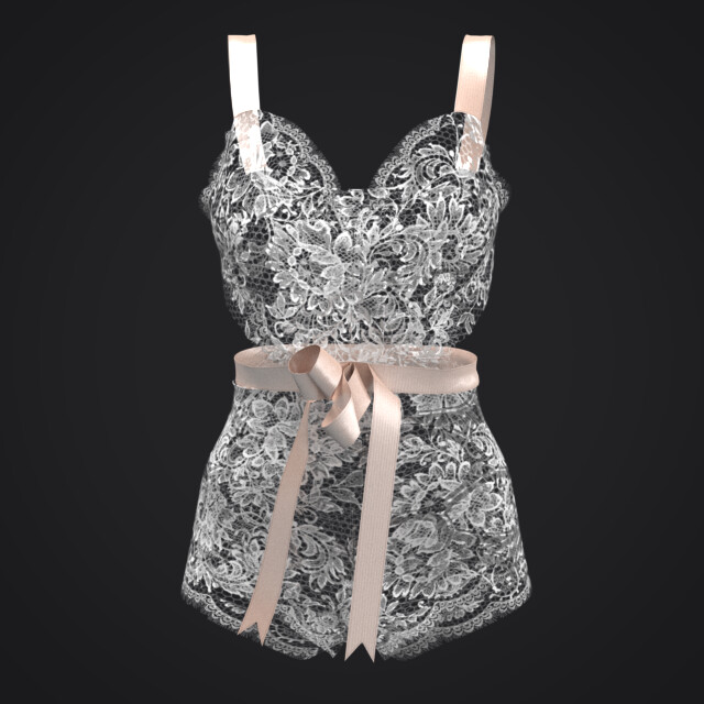 ArtStation - Digital lace bodysuit|clo3d | Resources
