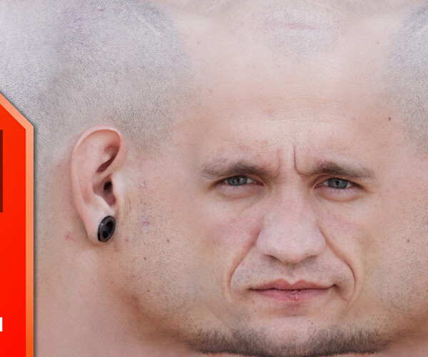 ArtStation - Male High Res Head Texture 263 | Game Assets