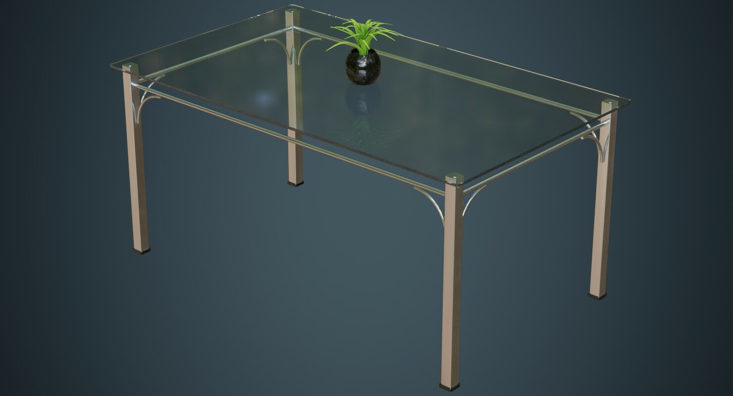 ArtStation - Glass Table 1A | Game Assets