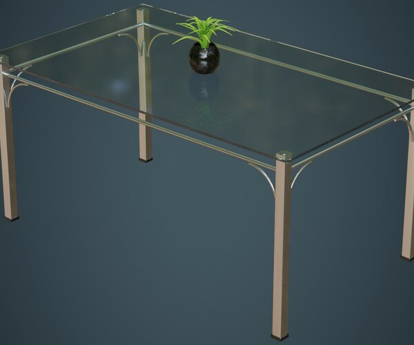 ArtStation - Glass Table 1A | Game Assets
