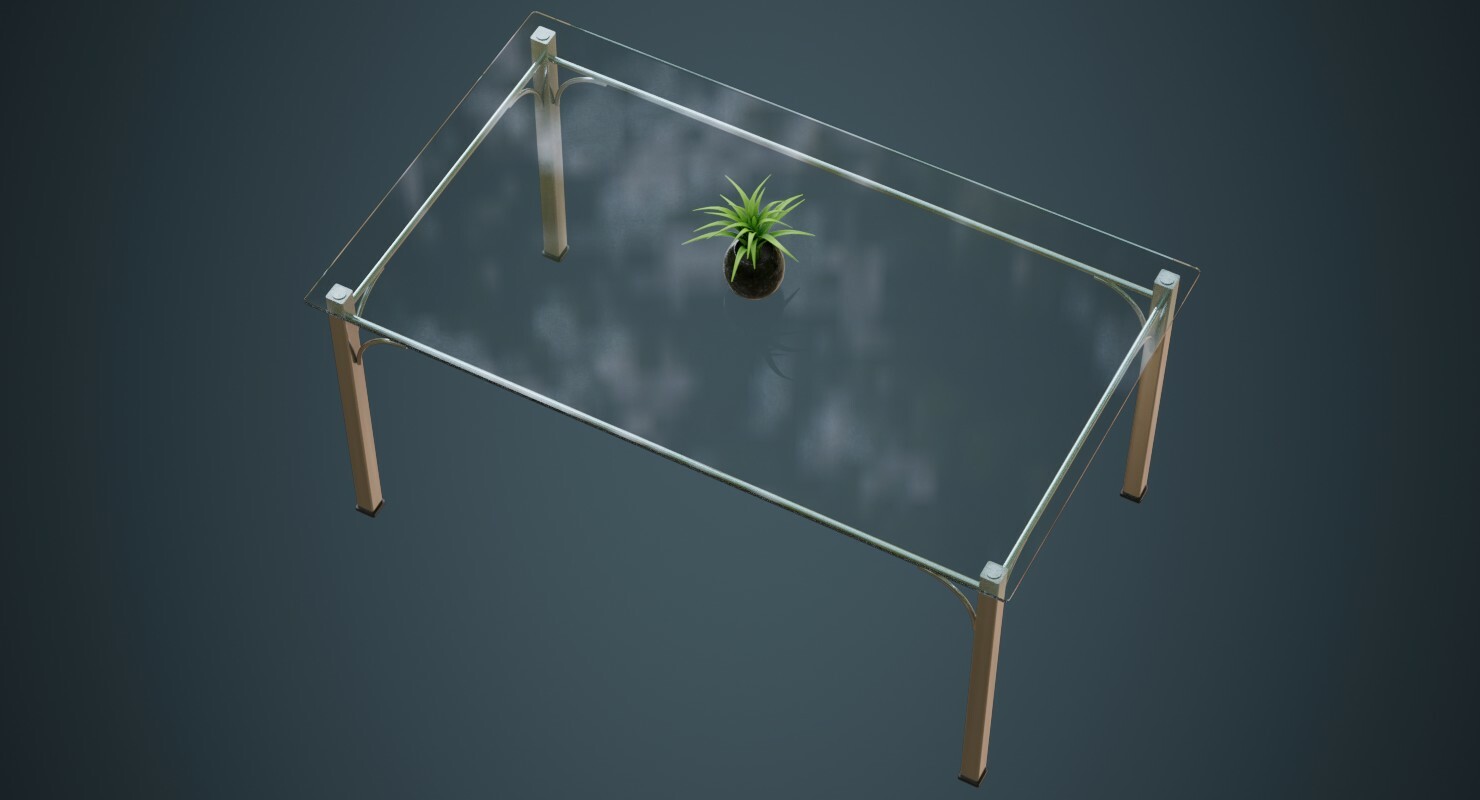 ArtStation - Glass Table 1A | Game Assets