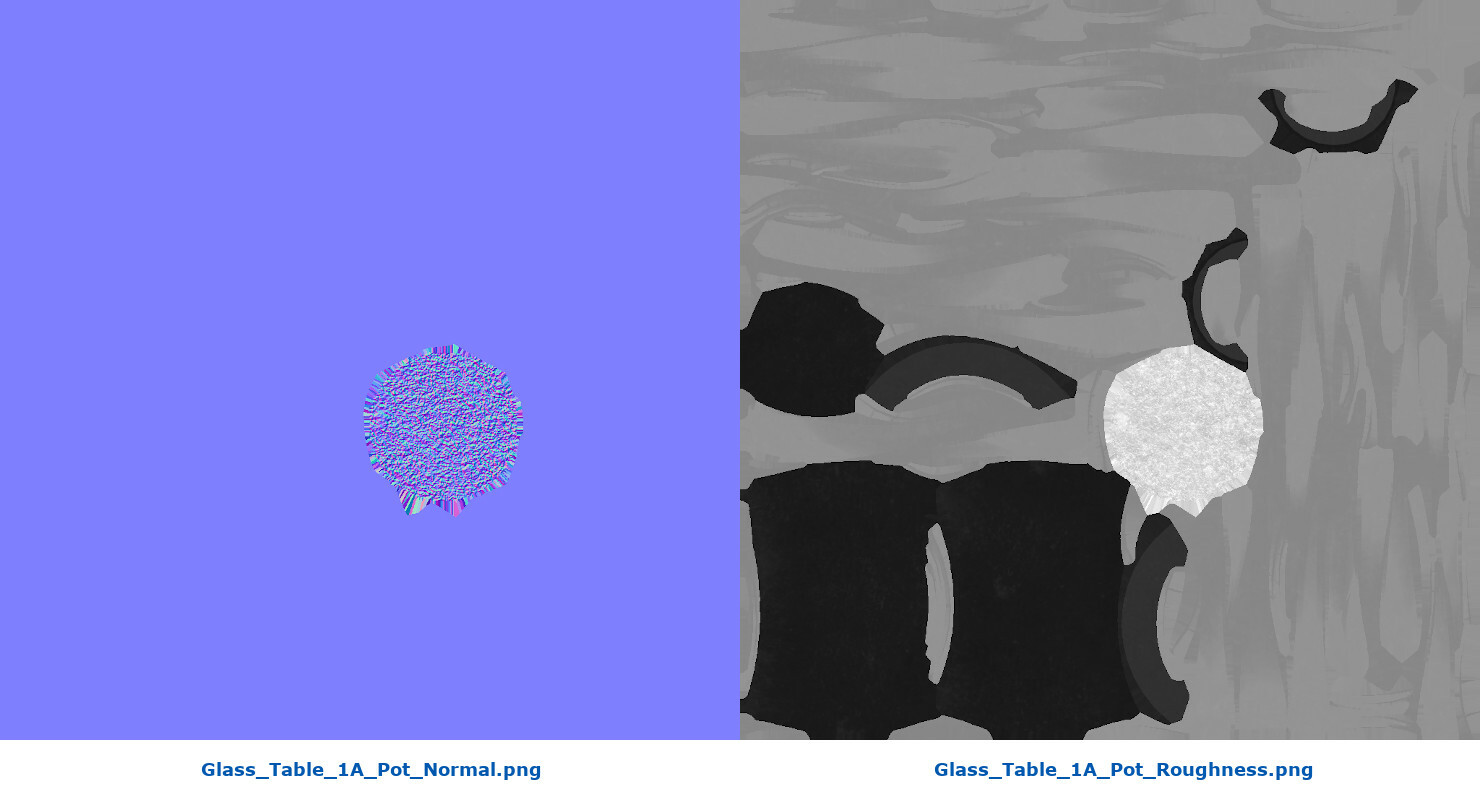 ArtStation - Glass Table 1A | Game Assets