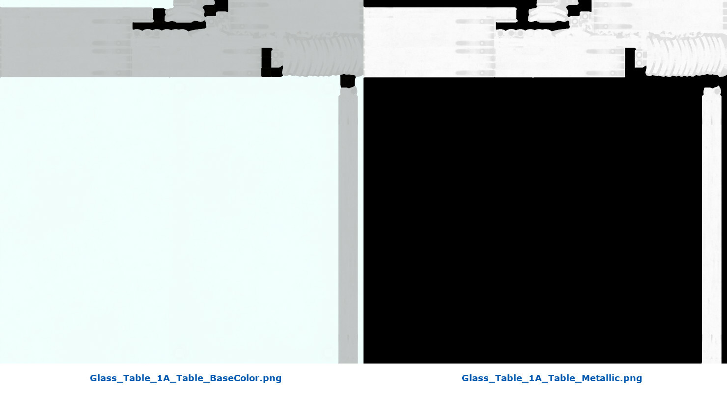 ArtStation - Glass Table 1A | Game Assets