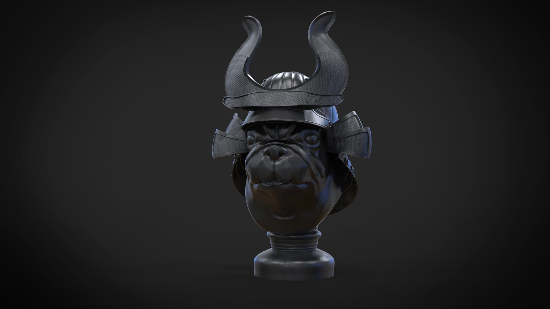 ArtStation - Pug Samurai Bust for 3d print | Resources