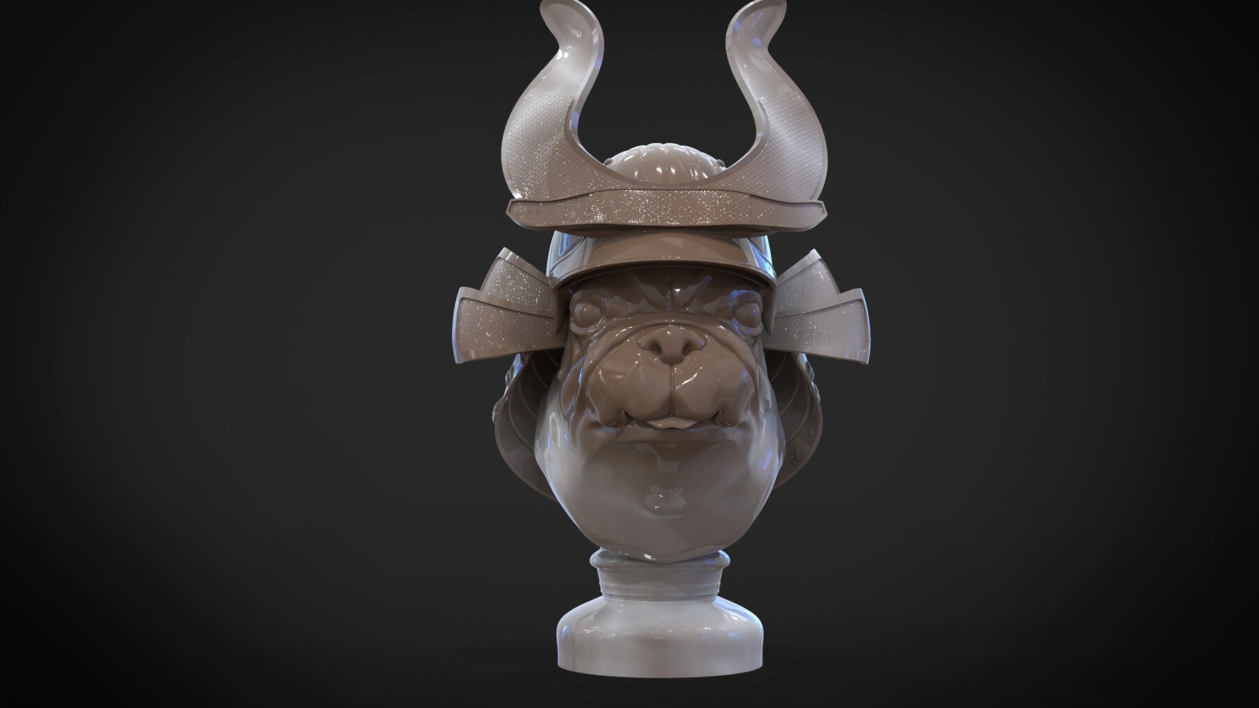 ArtStation - Pug Samurai Bust for 3d print | Resources