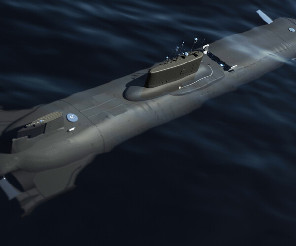 ArtStation - 3D model of the Akula Typhoon sub | Resources
