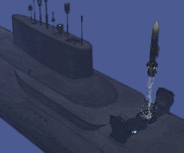 ArtStation - 3D model of the Akula Typhoon sub | Resources