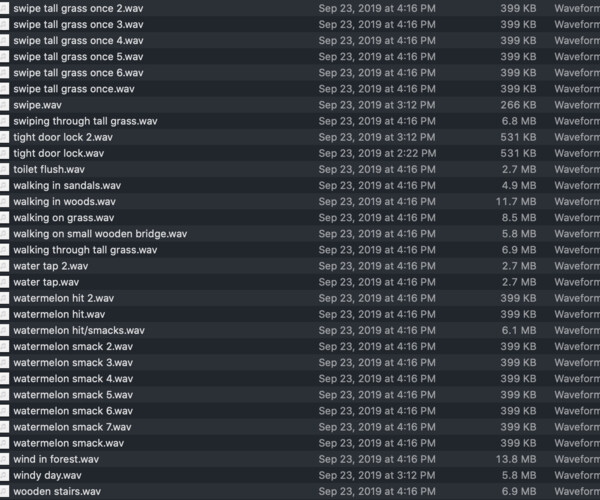 ArtStation - Foley SFX Pack 1 | Game Assets