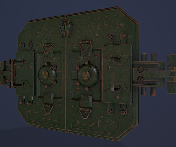 ArtStation - Armored gate Low-poly | Resources