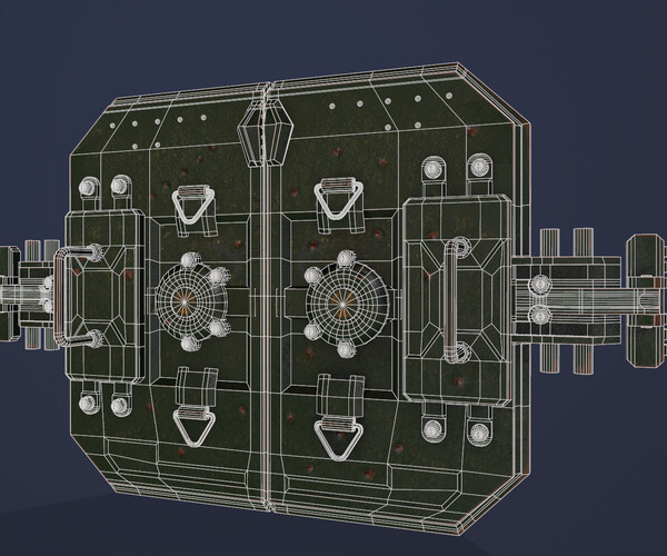 ArtStation - Armored gate Low-poly | Resources