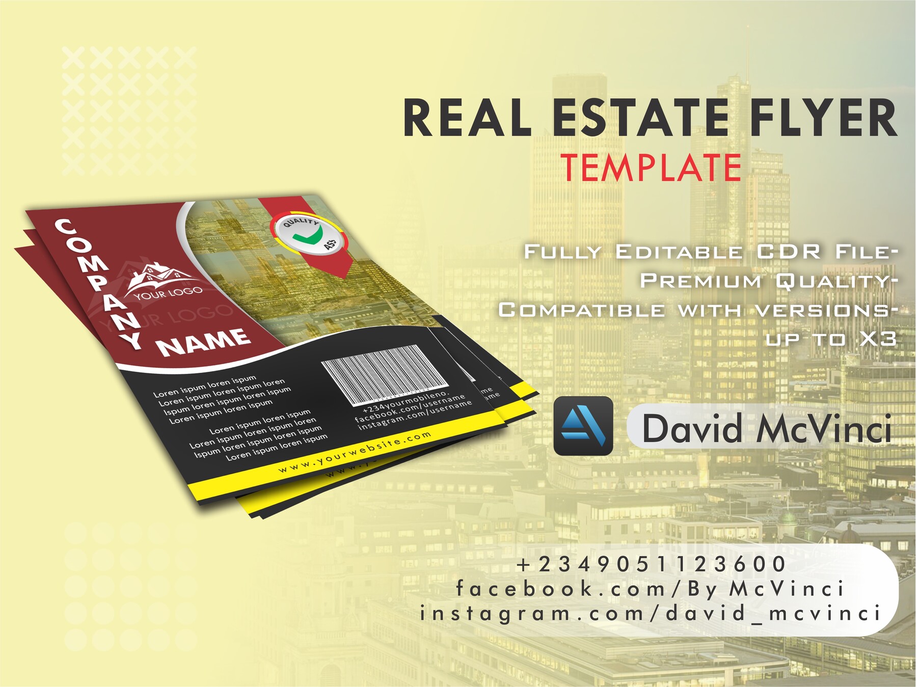 ArtStation - Real Estate Flyer Design CDR Template | Artworks